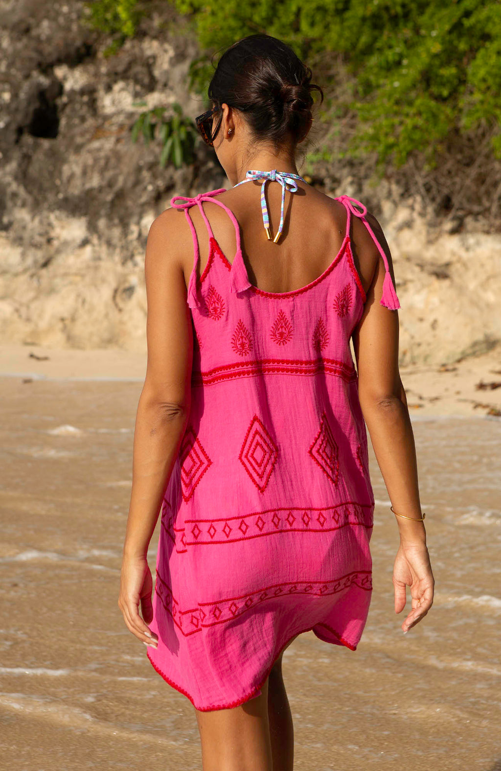 Aspiga Ladies Sustainable Imogen Dress Pink Red