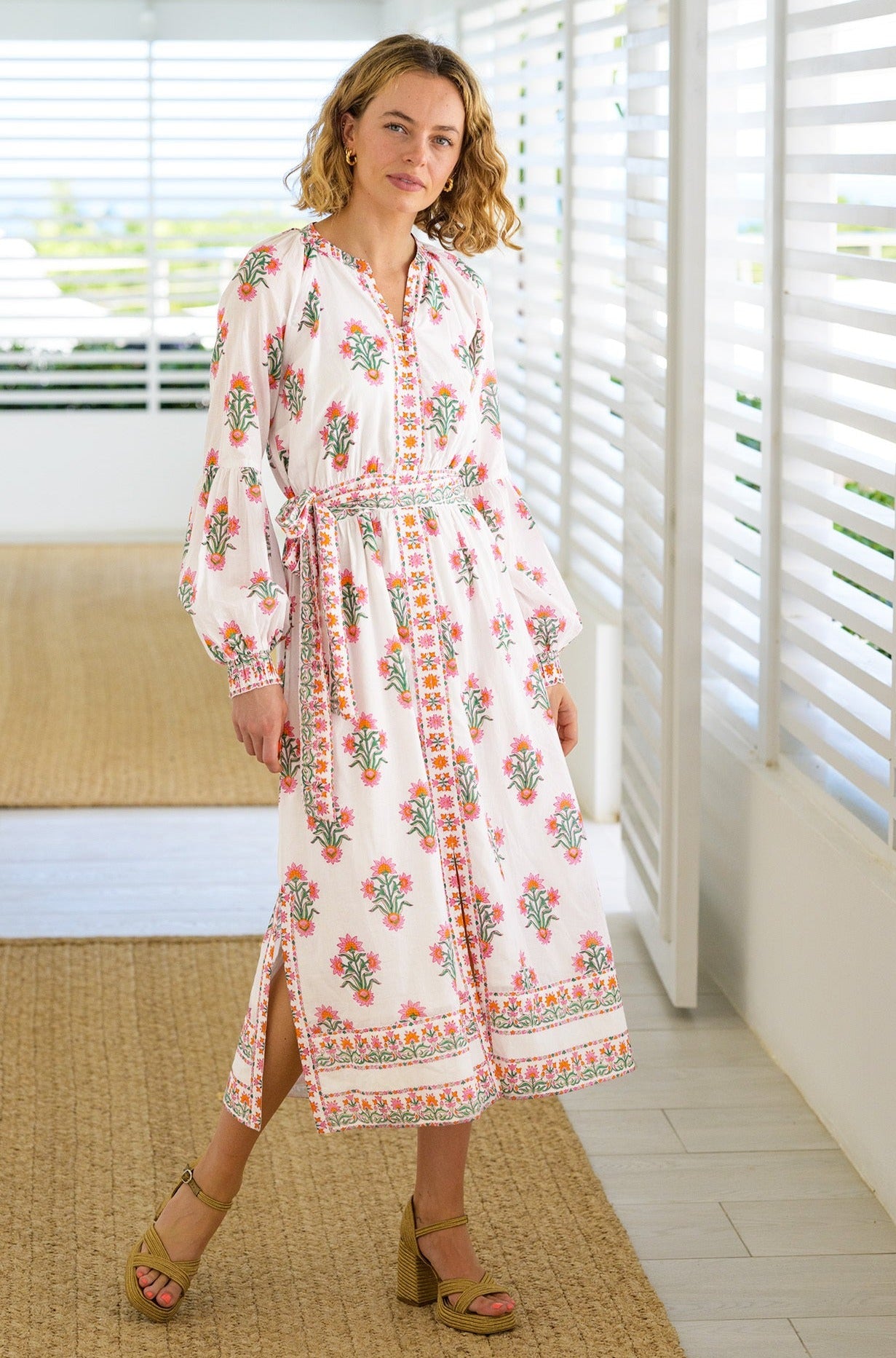 Aspiga Ladies Sustainable Cara Pink Green Dress