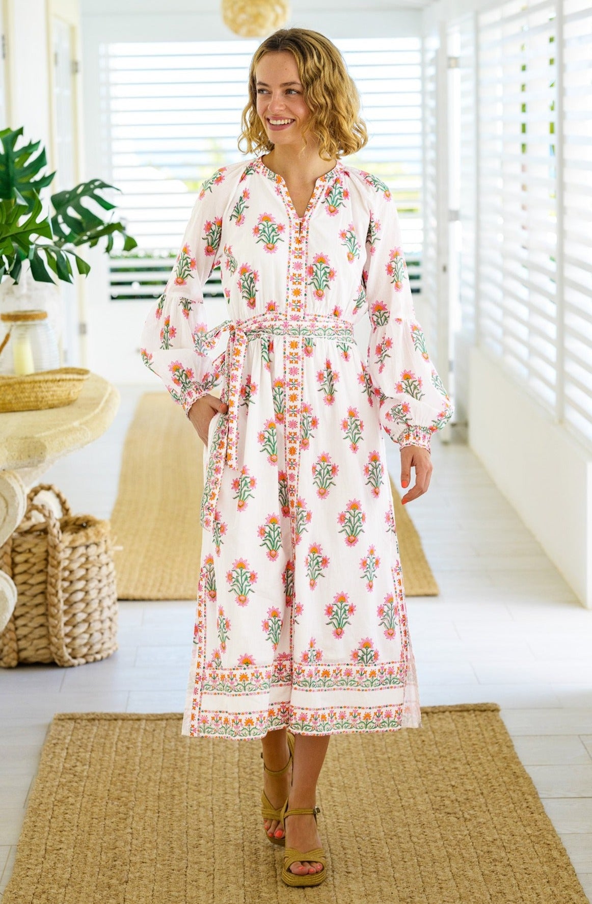 Aspiga Ladies Sustainable Cara Pink Green Dress