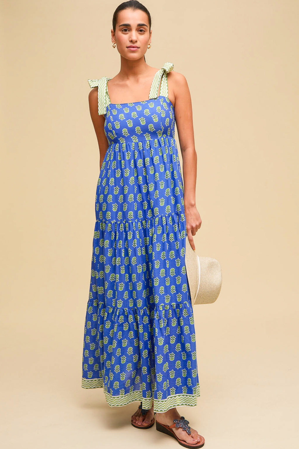 Aspiga Ladies Sustainable Tabitha Printed Cotton Maxi Strap Dress ...