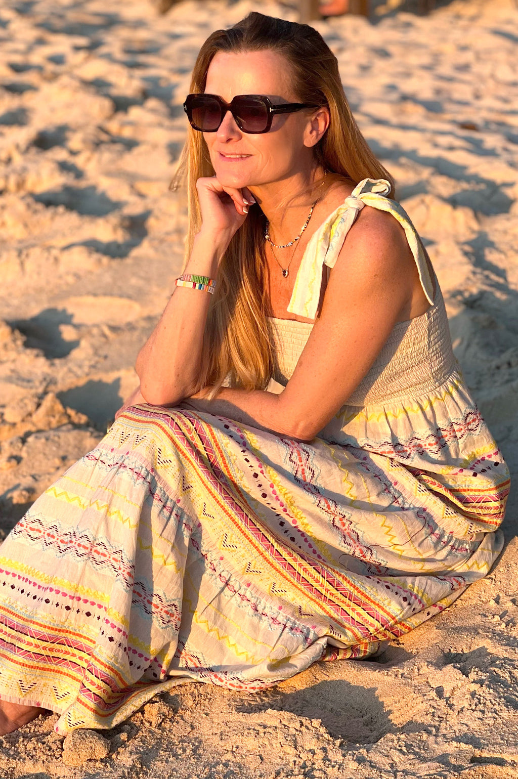 Aspiga Ladies Sustainable Cotton Jacquard Tabitha Jacquard Dress Multi ...