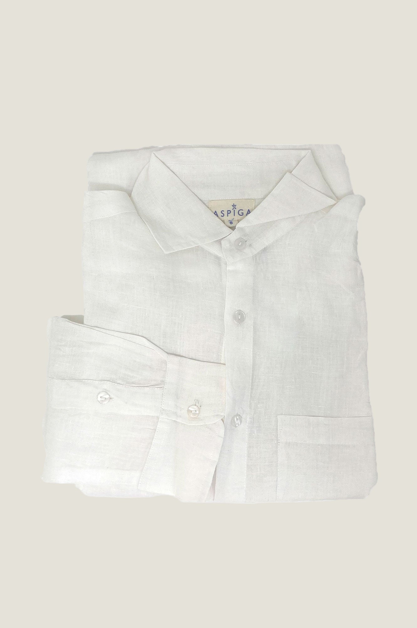 Aspiga Men's Sustainable Premium Linen Shirt White Summer Holiday