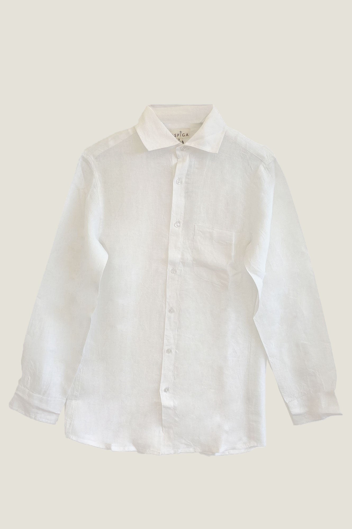 Aspiga Men's Sustainable Premium Linen Shirt White Summer Holiday