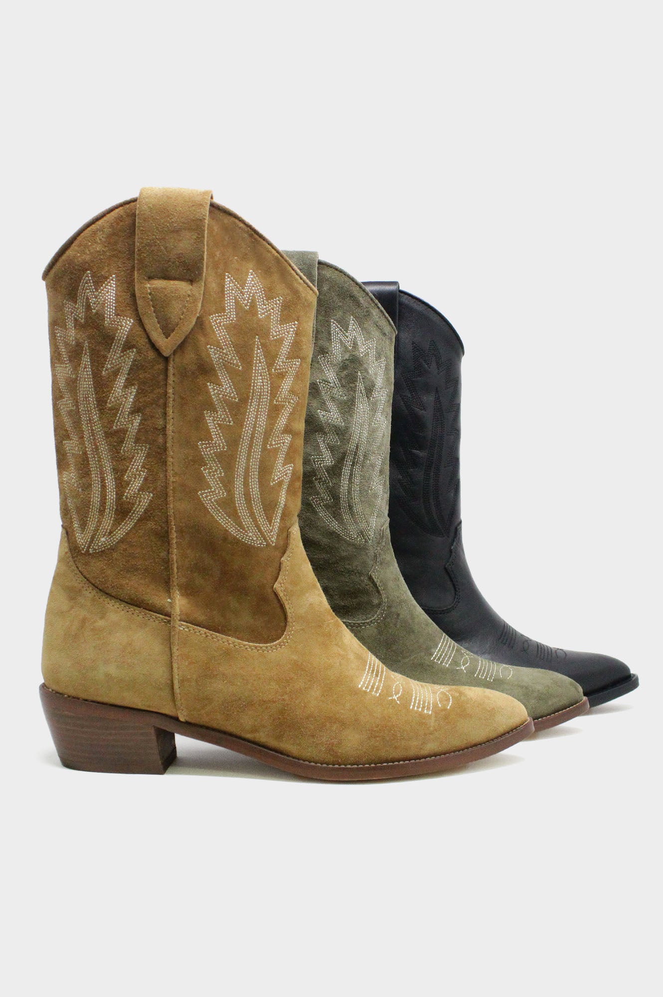 Alpe Ladies Sustainable Leather Camilla Cowboy Boots | Camel 37-41 – Aspiga